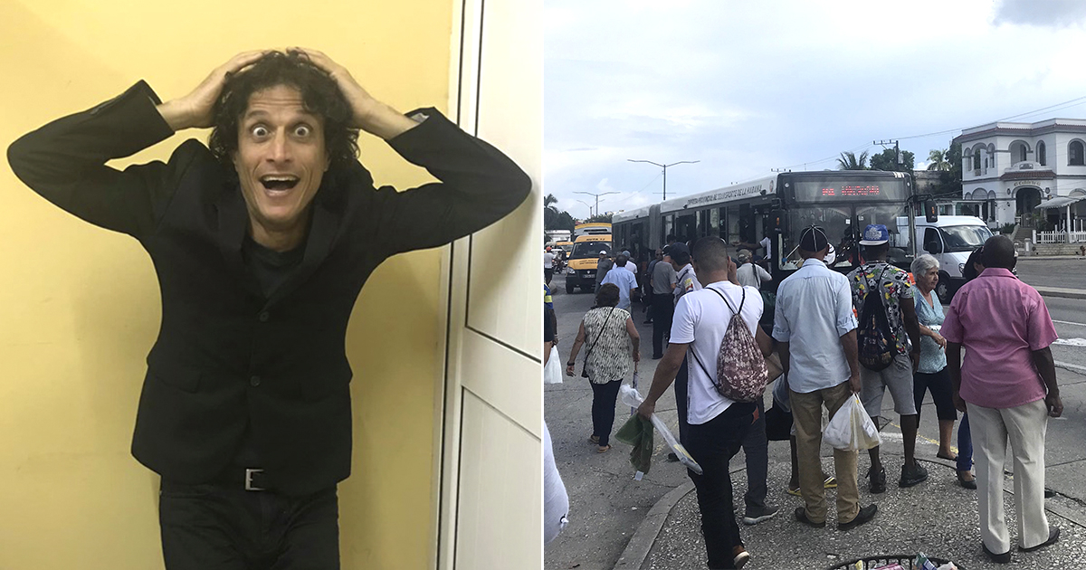 Humorista cubano Jardiel González le canta al transporte cubano