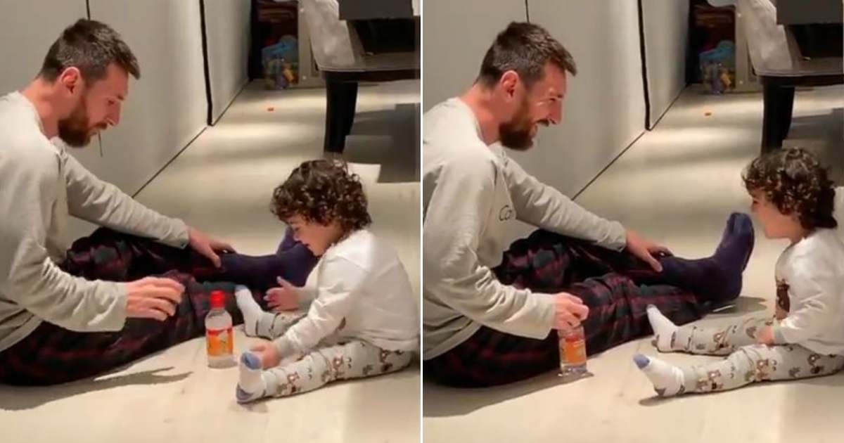 Leo Messi Jugando Con Su Hijo Ciro Es Lo Más Tierno Que Verás Hoy