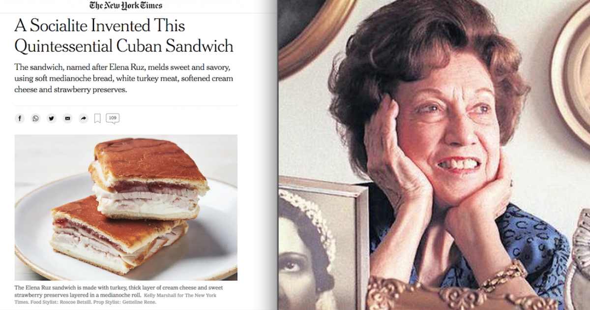 El New York Times recrea la historia del sandwich cubano Elena Ruz