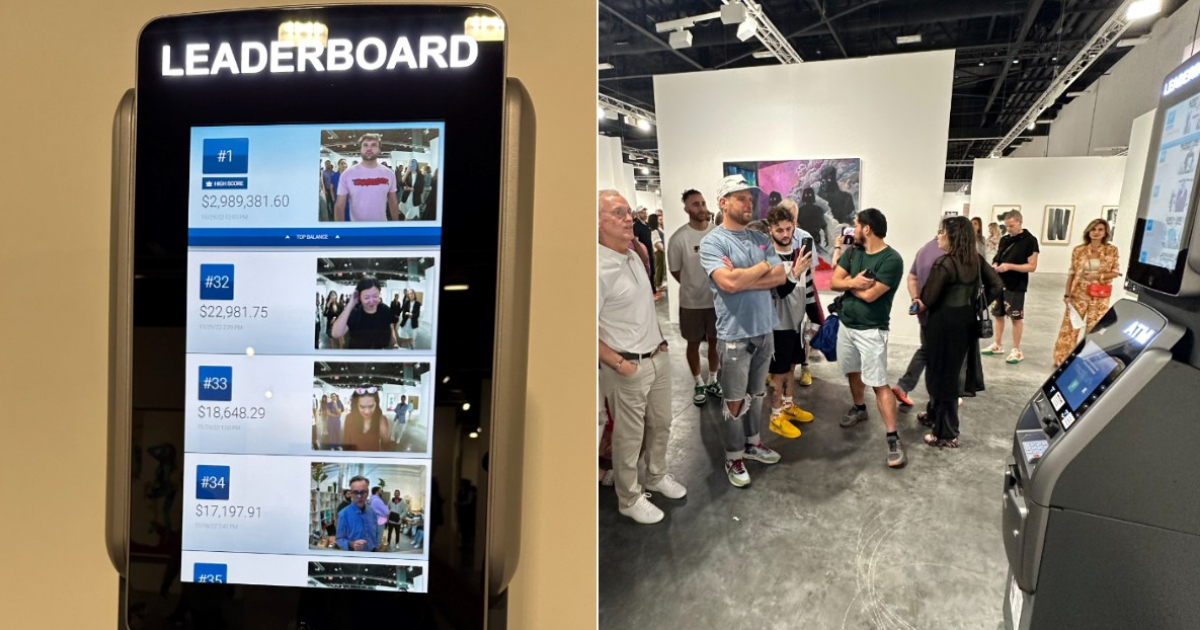 Cajero automático crea ranking de saldos bancarios en Art Basel Miami