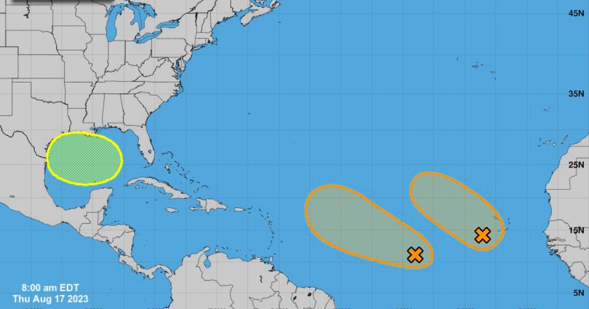 Tres perturbaciones ciclónicas bajo estrecha vigilancia del Centro Nacional de Huracanes